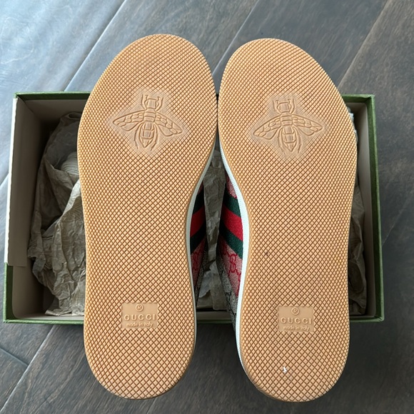 Gucci | Shoes | Womens Screener Leather Gg Sneakers Size 39 Brand New ...